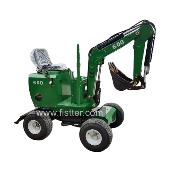 Wheeled Mini Excavator 600kg - Buy mini excavator, wheeled excavator ...